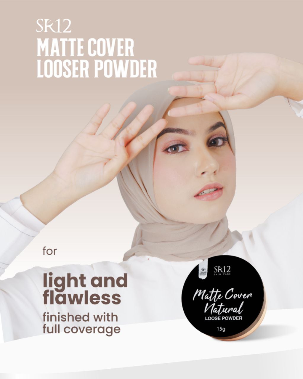 Matte Cover Natural Loose Powder SR12 – Bedak Matte & UV